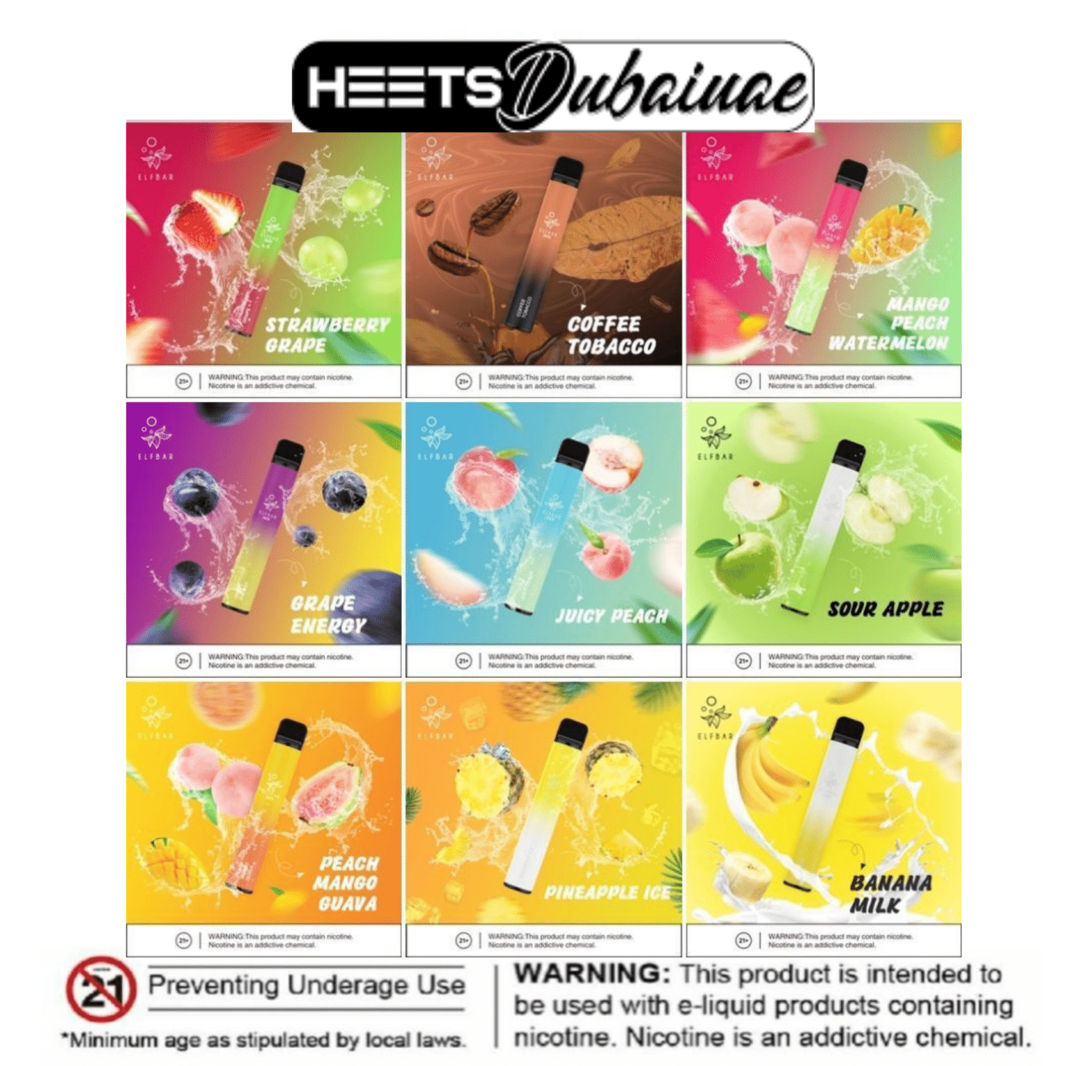 NEW ELF BAR BC10000 DISPOSABLE VAPE (5% Nicotine) in Dubai UAE