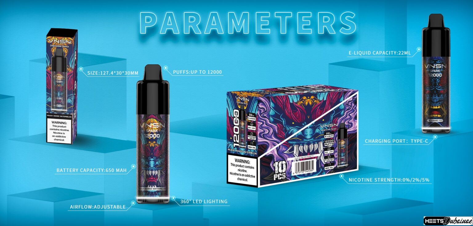 VNSN SPARK 12000 PUFFS DISPOSABLE VAPE IN DUBAI